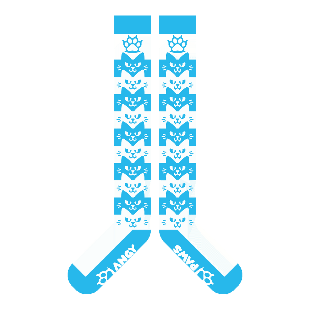 Light Blue Angy Cat Stak Sockies – Angy Paws