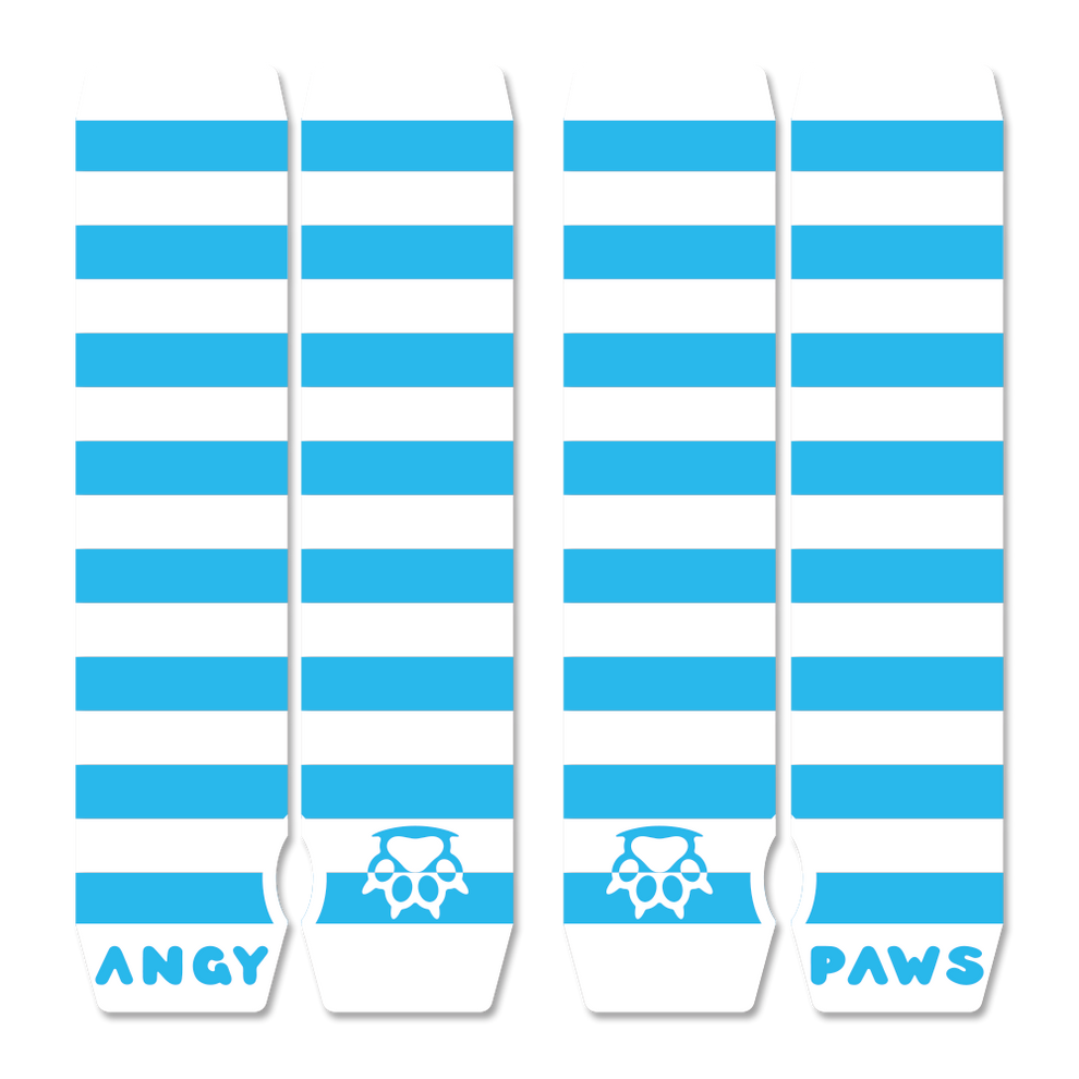 Light Blue vs White Arm Warmers – Angy Paws